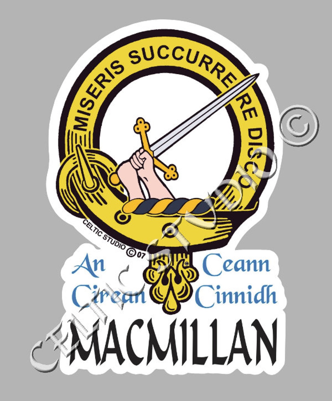 Macmillan Clan Crest Decal | Custom Scottish Heritage Car & Laptop ...