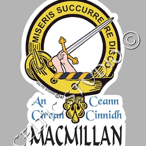 Macmillan Clan Crest Decal | Custom Scottish Heritage Car & Laptop ...