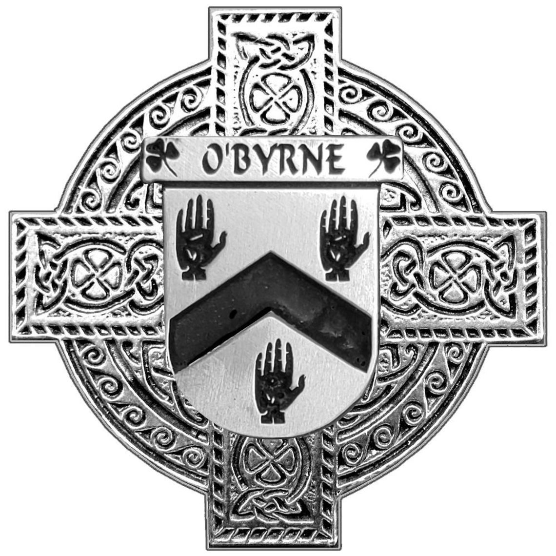 O'byrne Irish Coat of Arms Celtic Cross Badge - Etsy