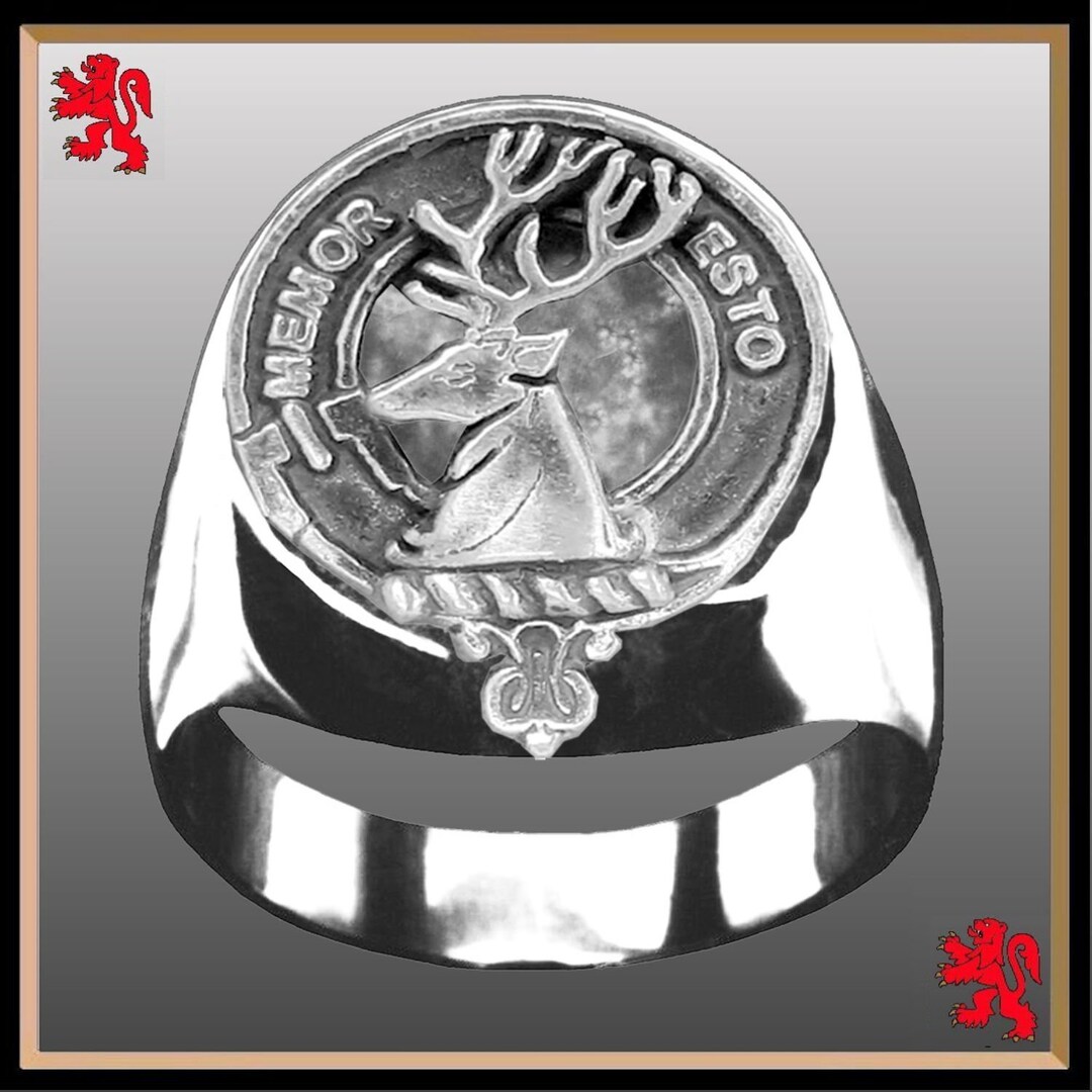 Macphail Scottish Clan Crest Ring GC100 ~ Sterling Silver and Karat ...