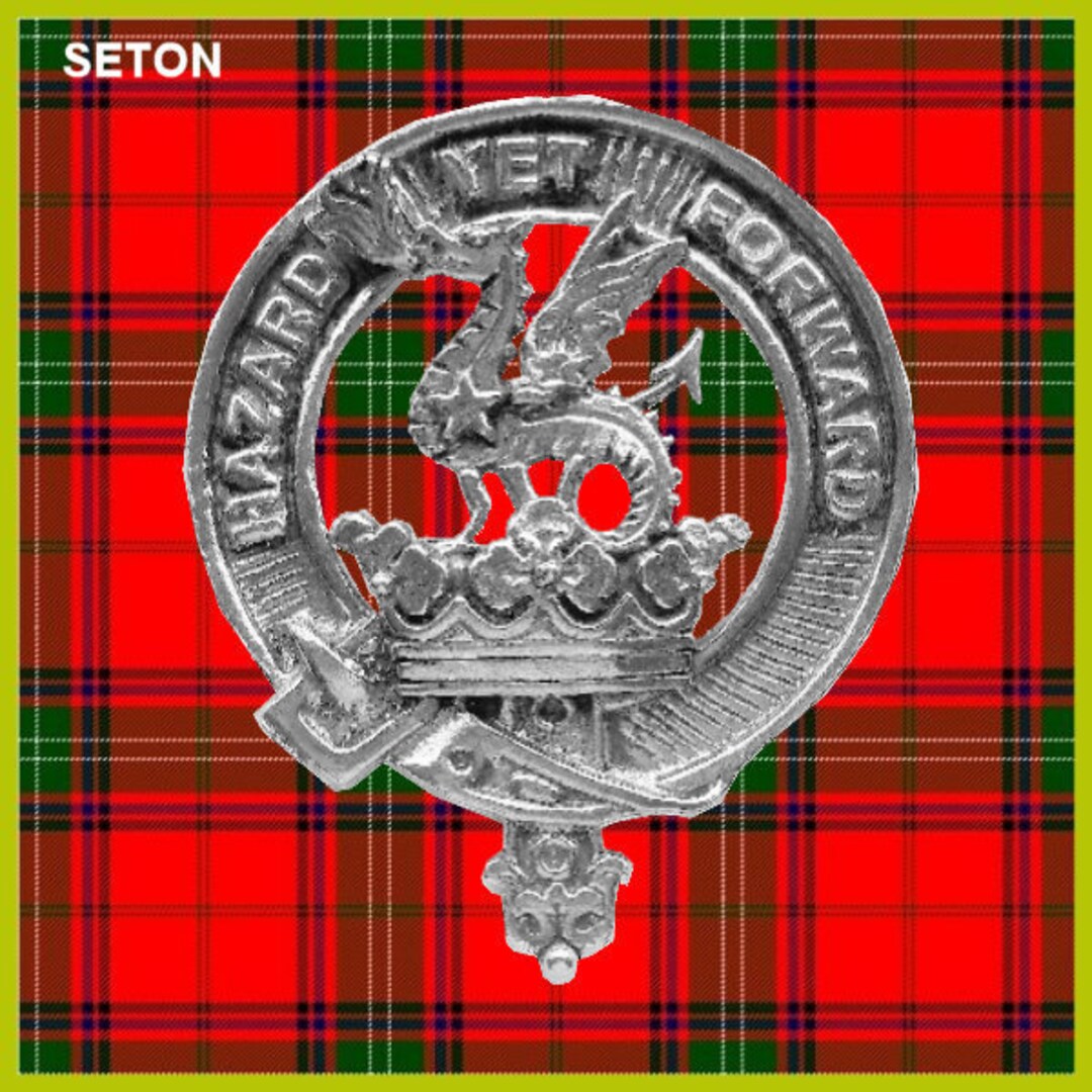 Seton Clan Crest Scottish Cap Badge CB02 - Etsy
