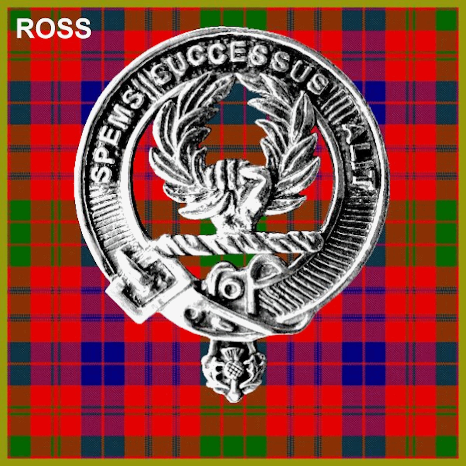 Ross Clan Badge Scottish Plaid Brooch - Etsy