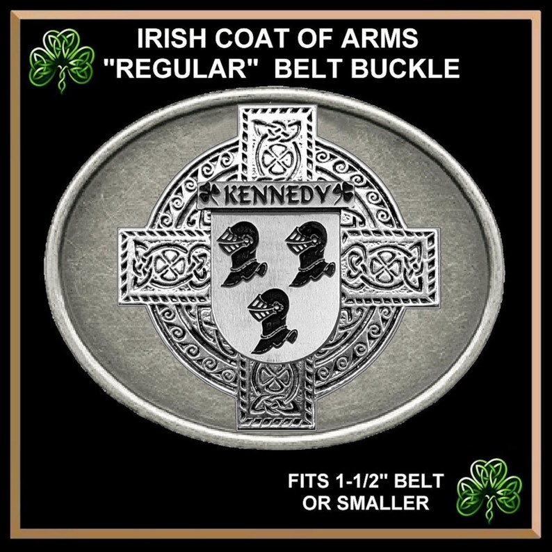 Kennedy Irish Coat of Arms Regular Buckle - Etsy Kennedy Irish Coat of Arms Regular Buckle - Etsy