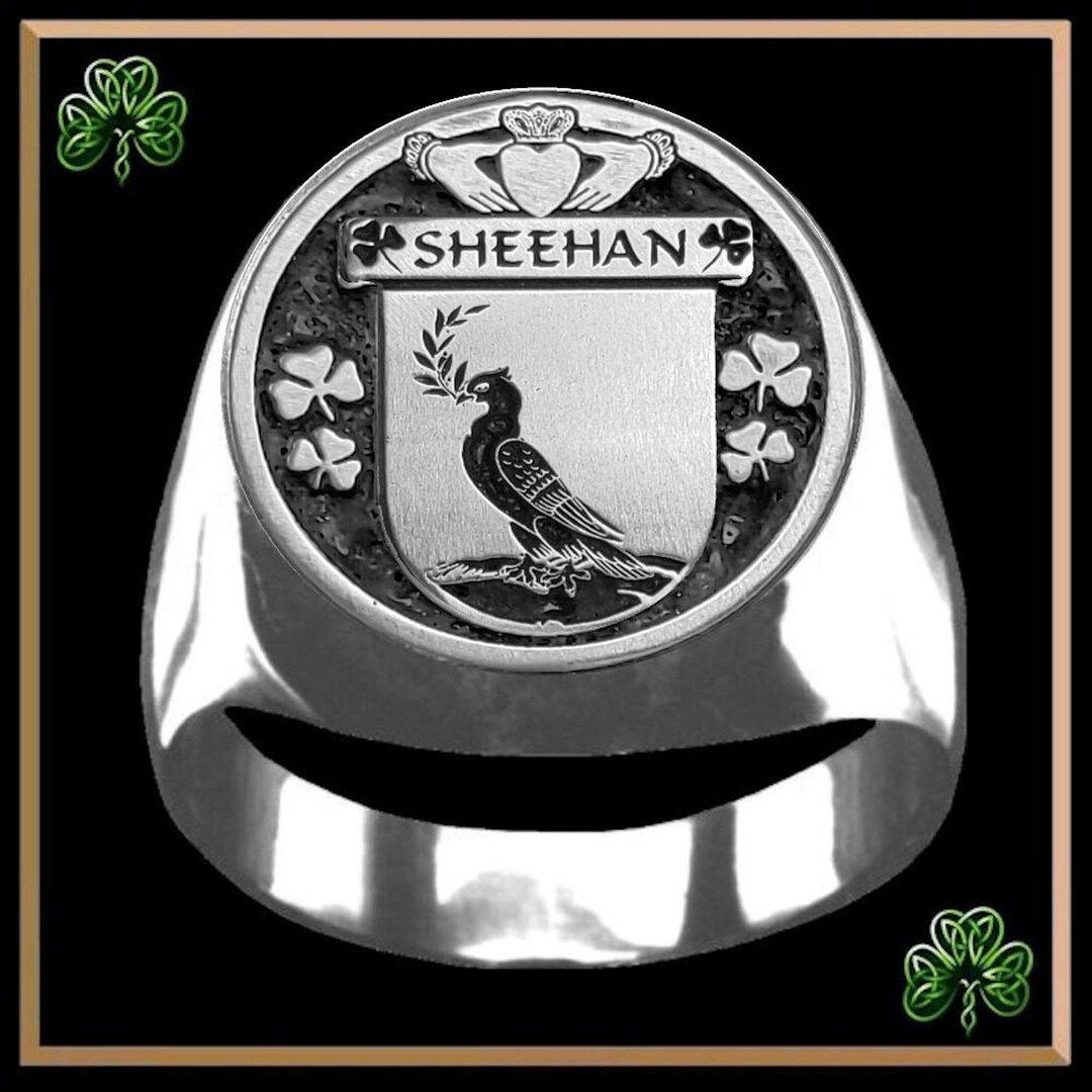 Sheehan Irish Coat of Arms Gents Ring IC100 - Etsy