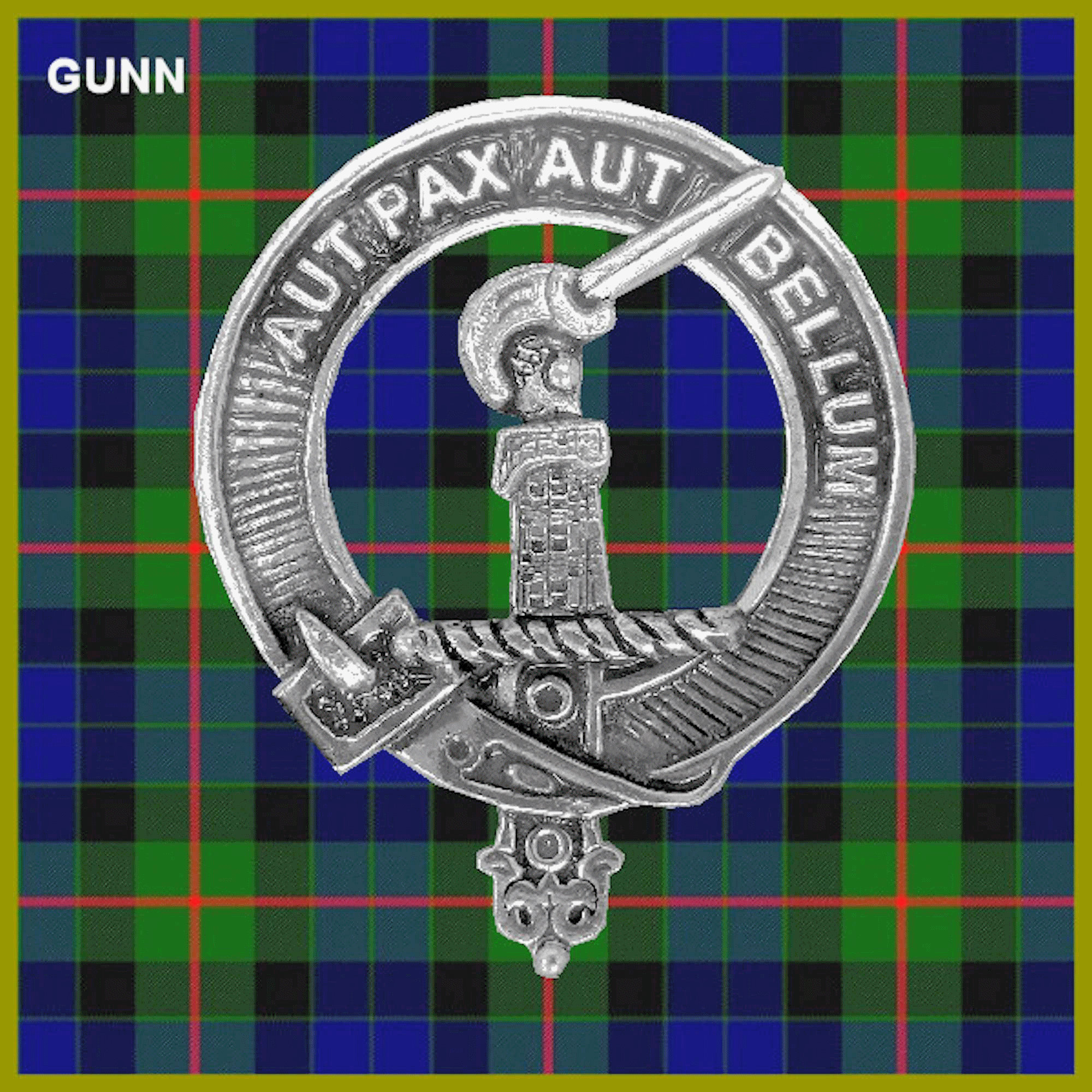 Gunn sleeve Clan Badge Scottish Plaid Brooch - Etsy UK