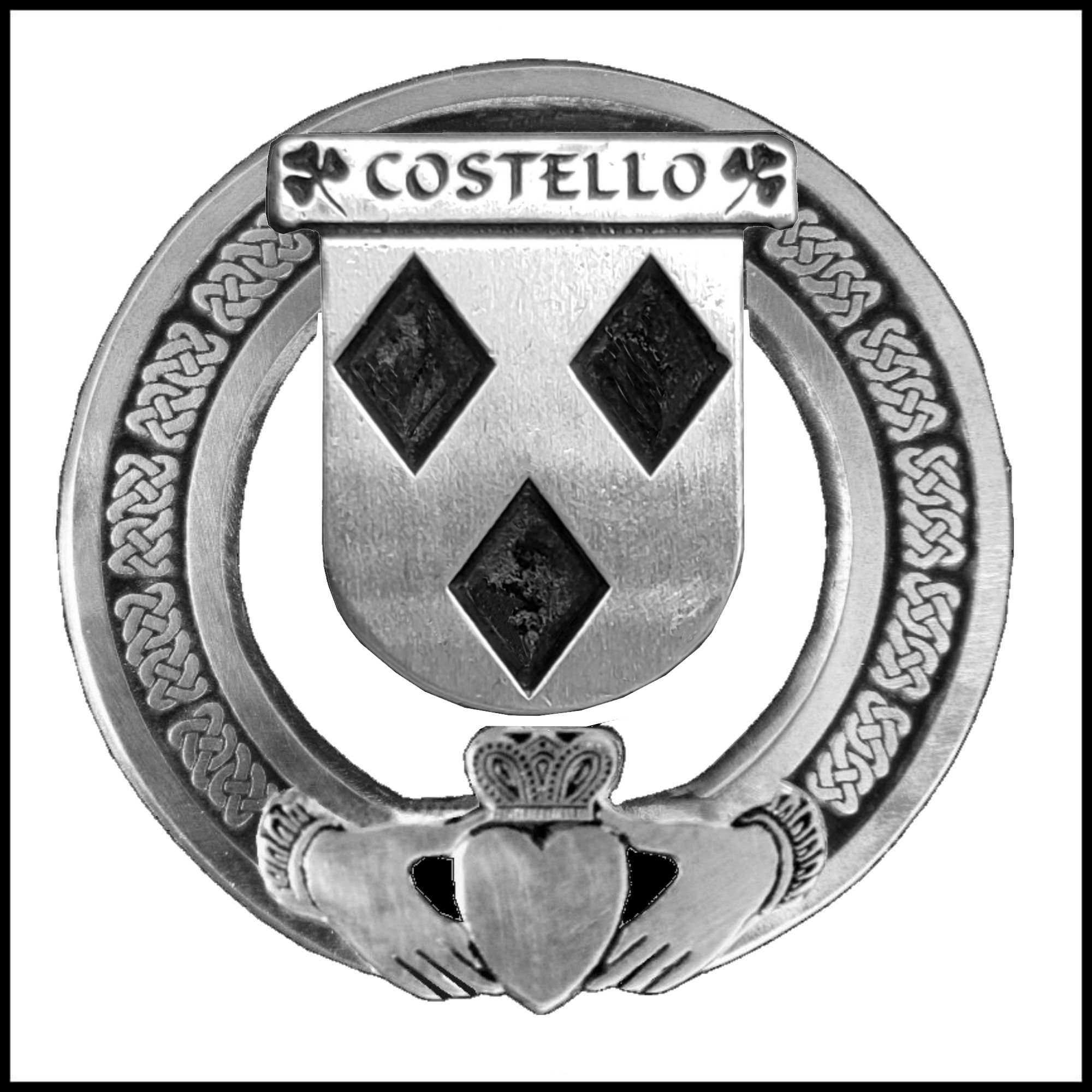 Costello Irish Claddagh Coat of Arms Badge - Etsy UK
