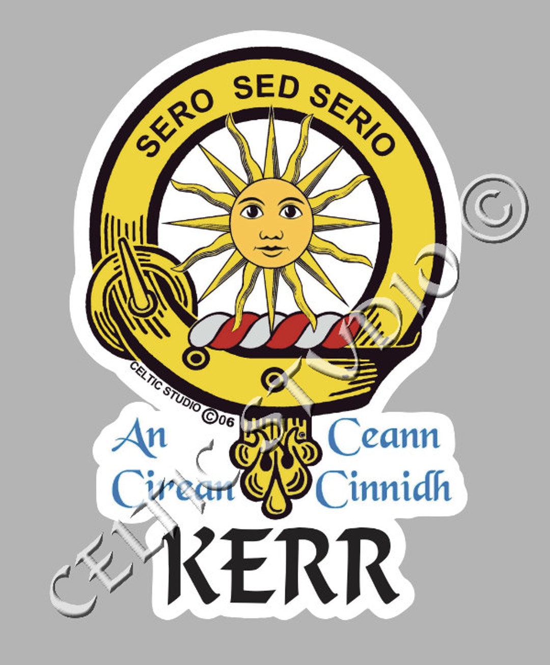 Kerr Clan Crest Decal | Custom Scottish Heritage Car & Laptop Stickers ...