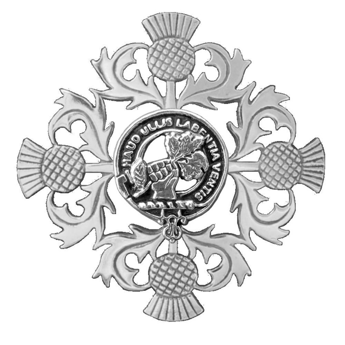 Irvine (bonshaw) Clan Crest Scottish Four Thistle Brooch - Etsy