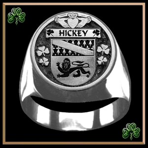 Hickey Irish Coat of Arms Gents Ring IC100 - Etsy
