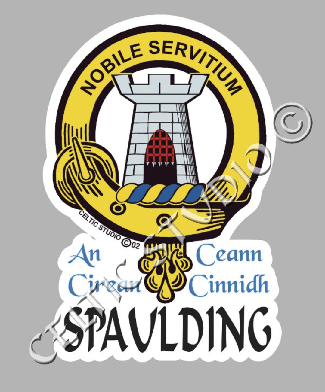 Spaulding Clan Crest Decal | Custom Scottish Heritage Car & Laptop ...