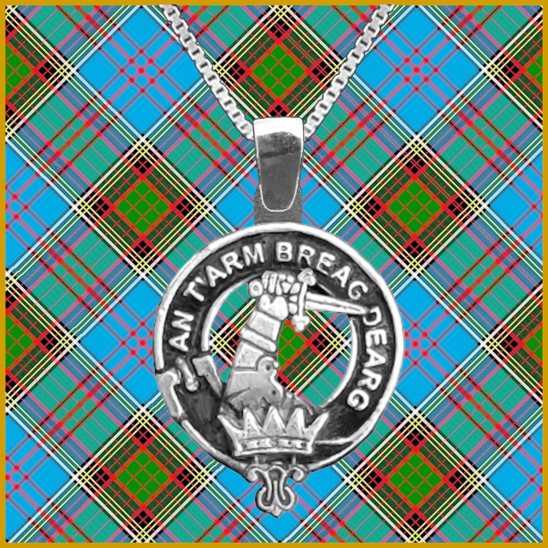 Macquarrie Large 1" Scottish Clan Crest Pendant - Sterling Silver - Etsy