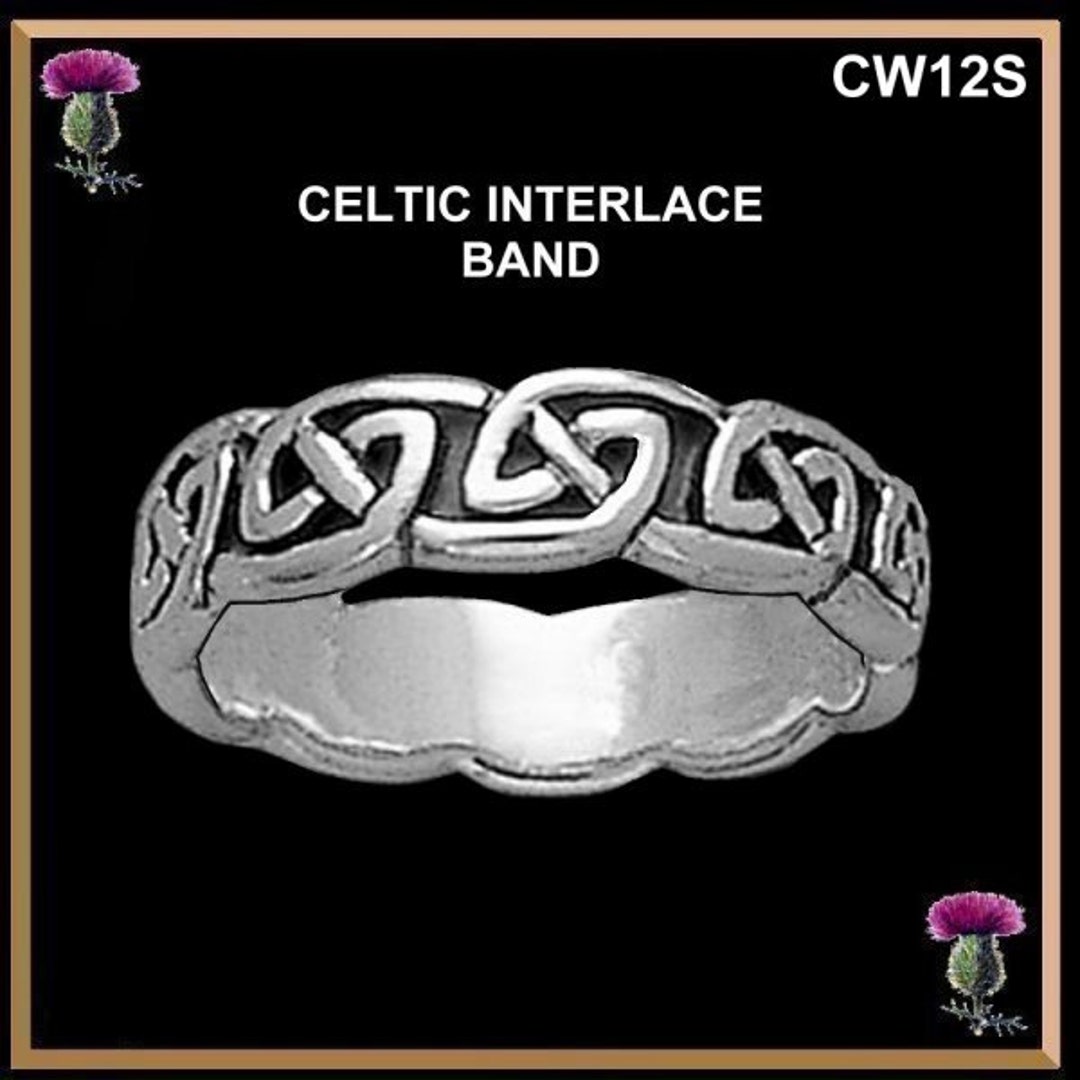 Celtic Interlace Wedding Ring Size - CW12 - Etsy