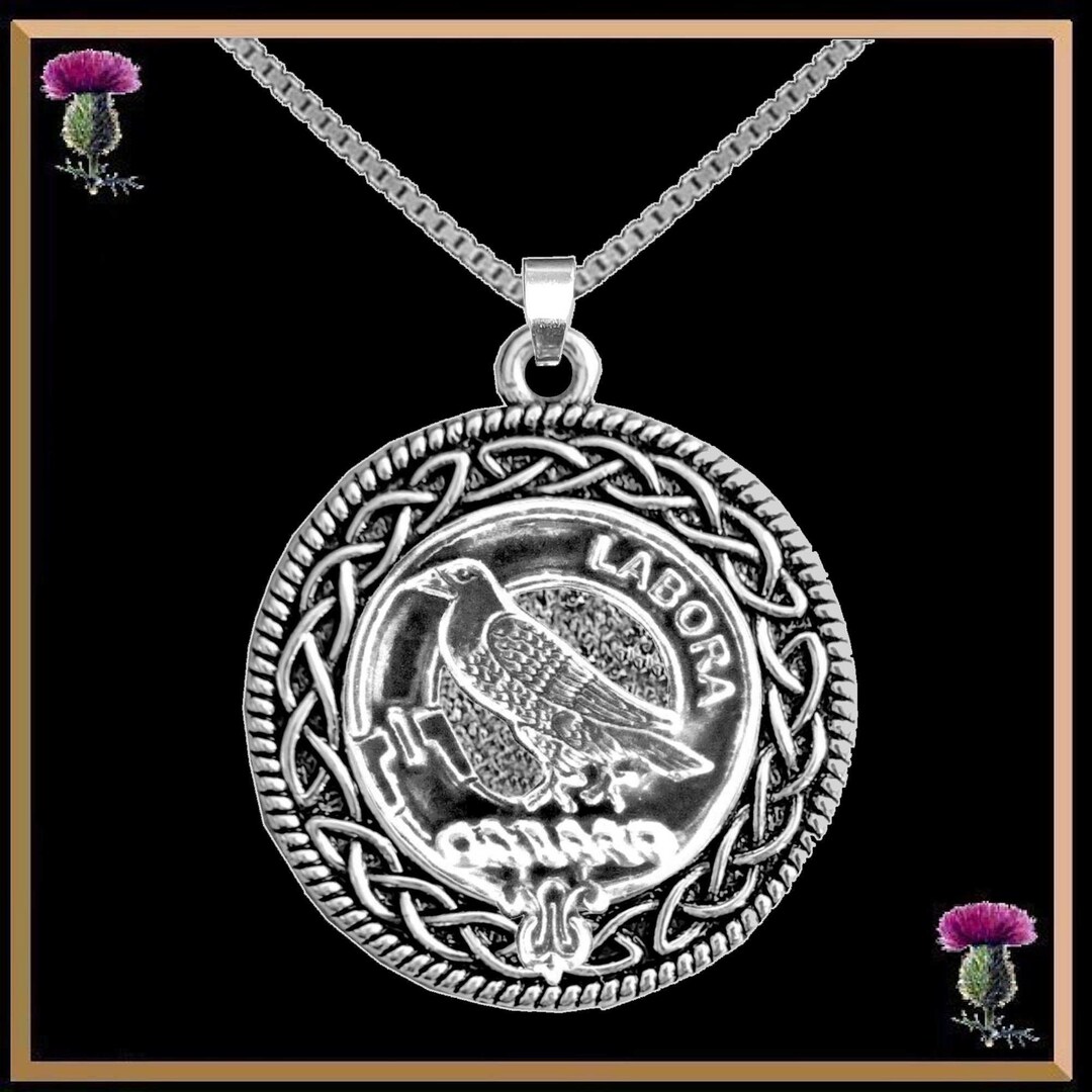 MacKie Clan Wappen Keltische Interlace Disk Anhänger, Schottisches ...