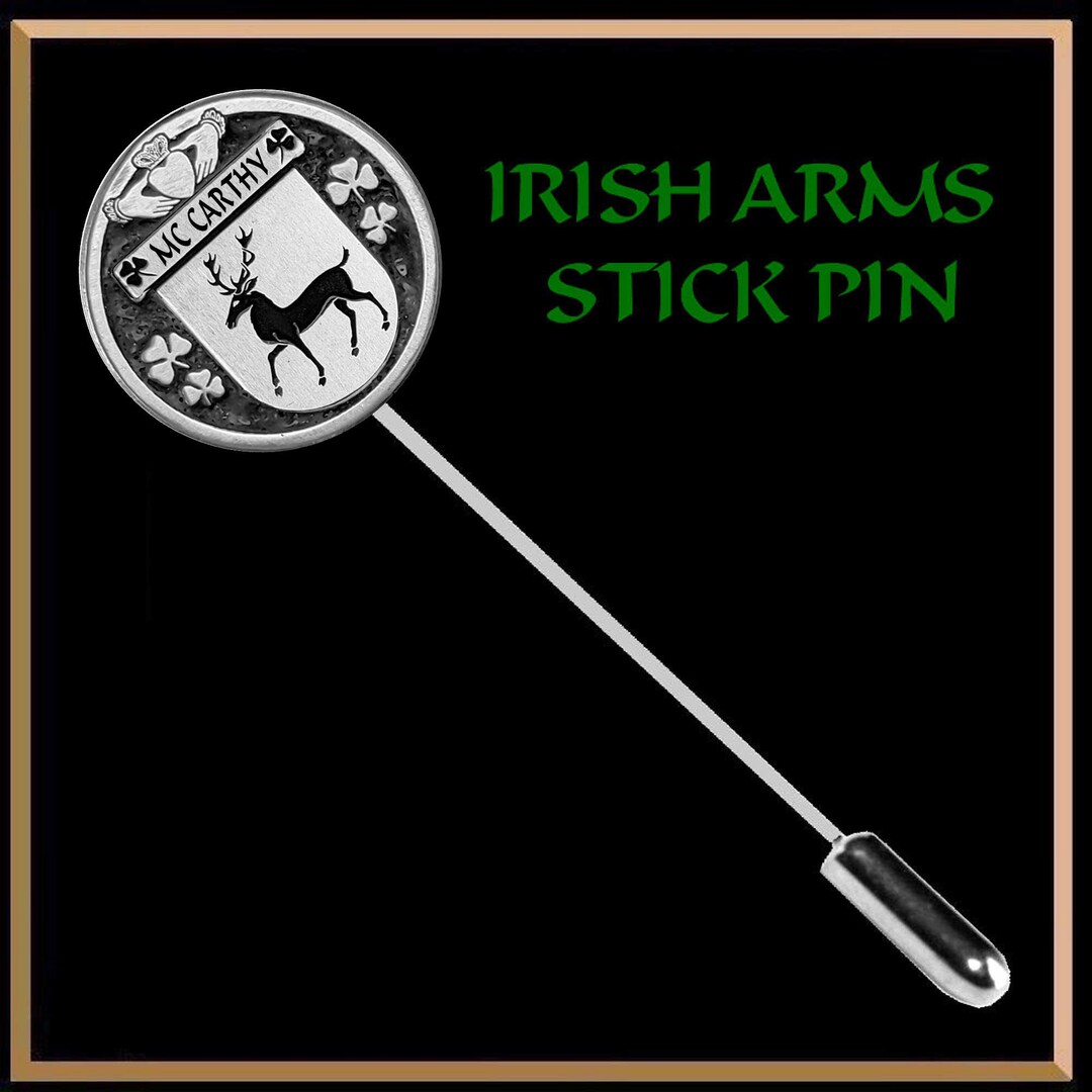 Mccarthy Irish Family Coat of Arms Stick Pin - Etsy