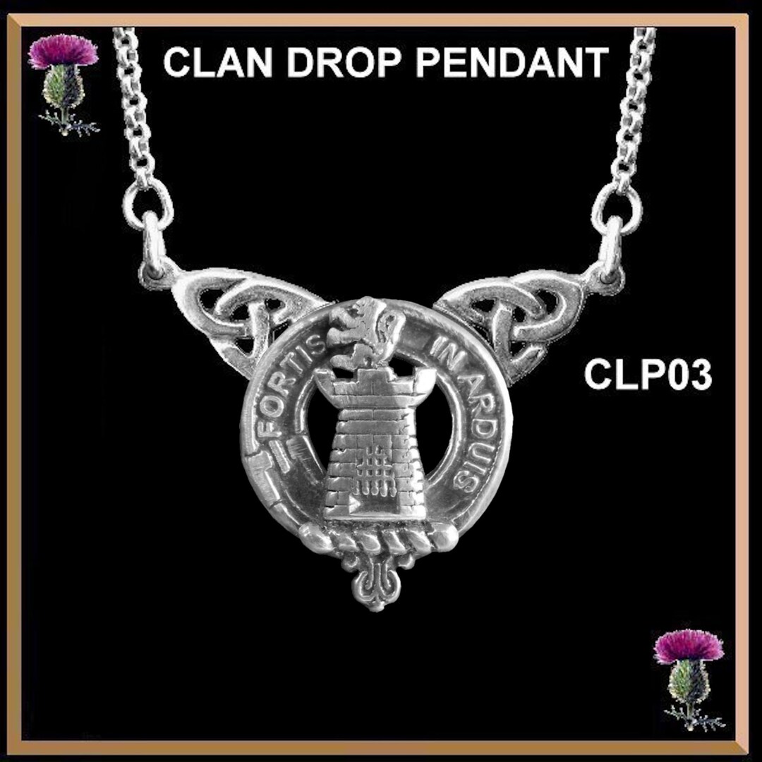Middleton Clan Crest Double Drop Pendant ~ CLP03 - Etsy