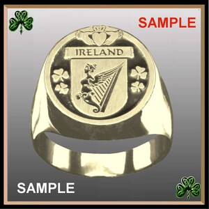 Dowling Irish Coat of Arms Gents Ring IC100 - Etsy