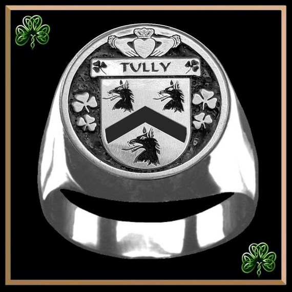 Tully Irish Coat of Arms Gents Ring IC100 | Etsy