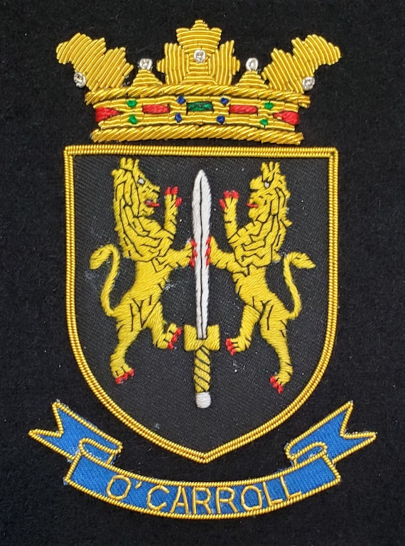 O'Carroll Irish Coat of Arms Embroidered Crest | Etsy