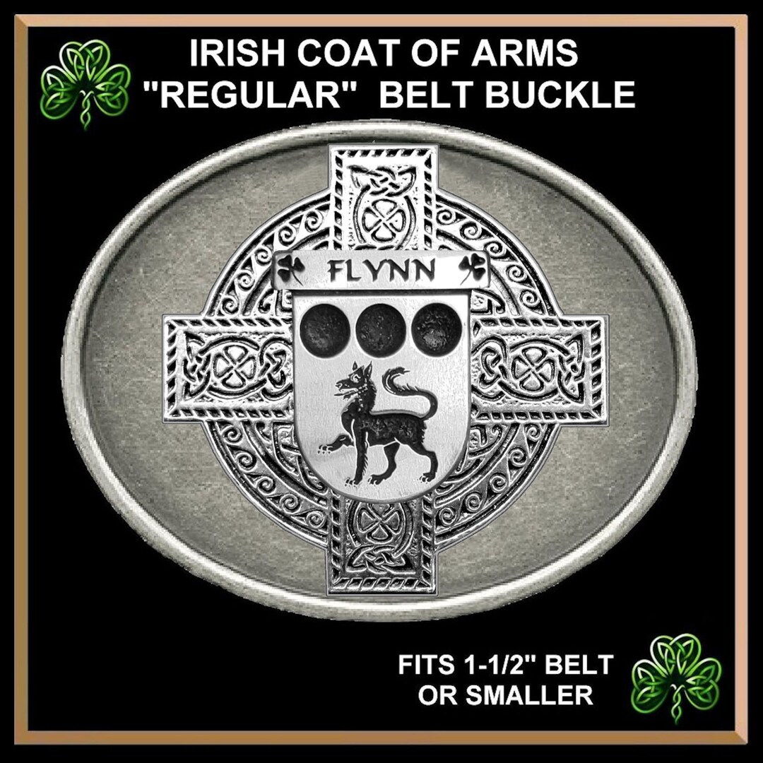 Flynn Irish Coat of Arms Regular Buckle - Etsy