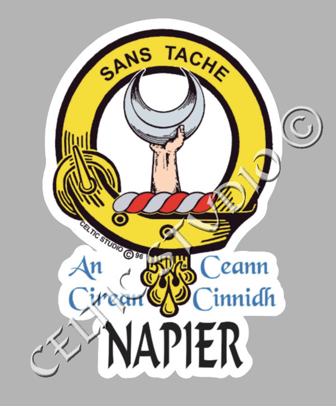 Napier Clan Crest Decal | Custom Scottish Heritage Car & Laptop ...