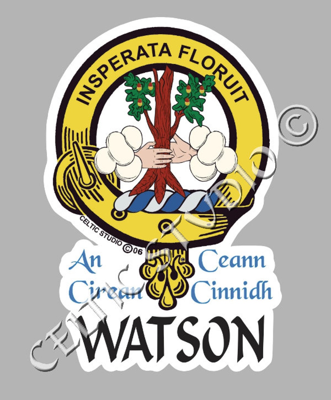 Watson Clan Crest Decal | Custom Scottish Heritage Car & Laptop Stickers - Etsy