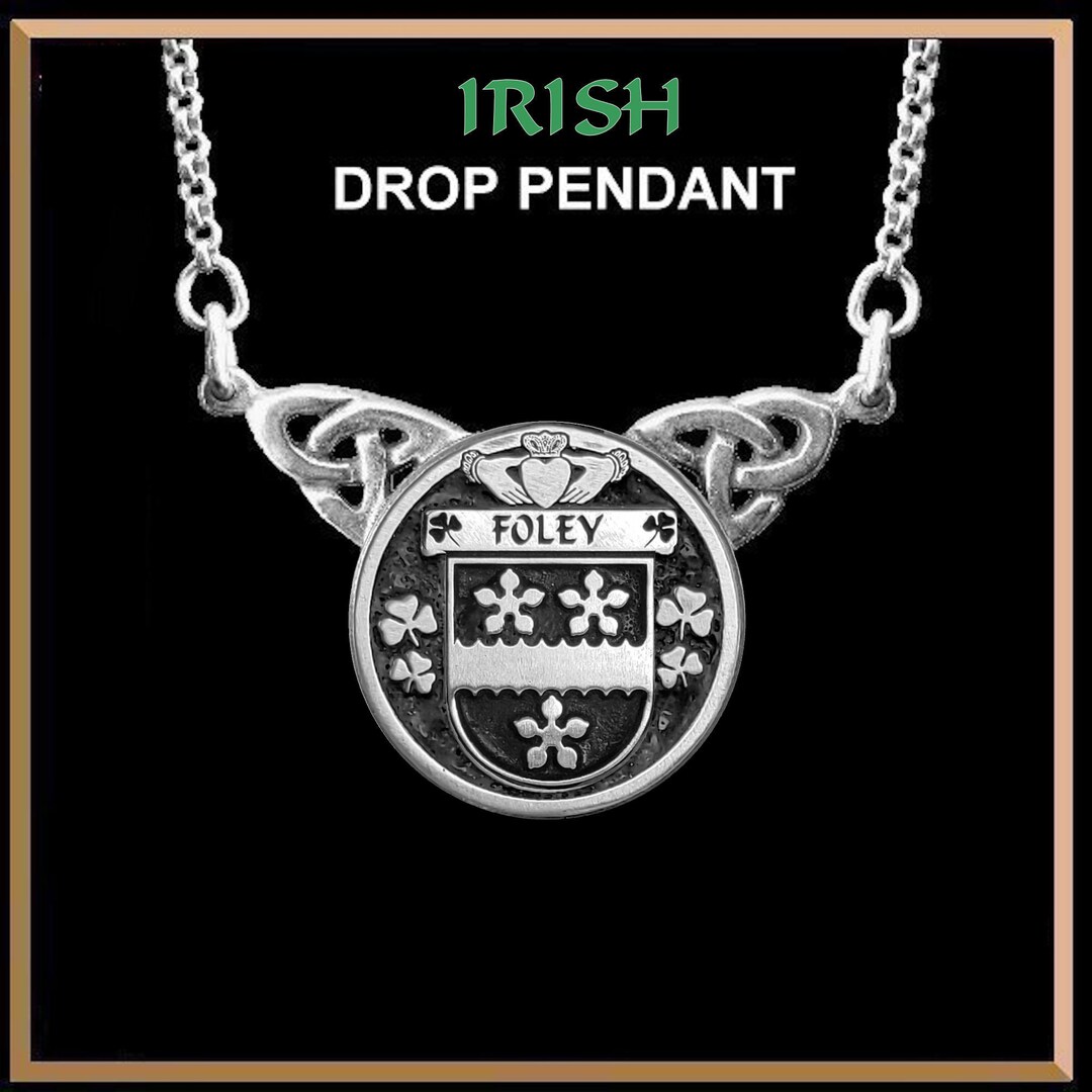 Foley Irish Coat of Arms Double Drop Pendant ~ ILP03 - Etsy