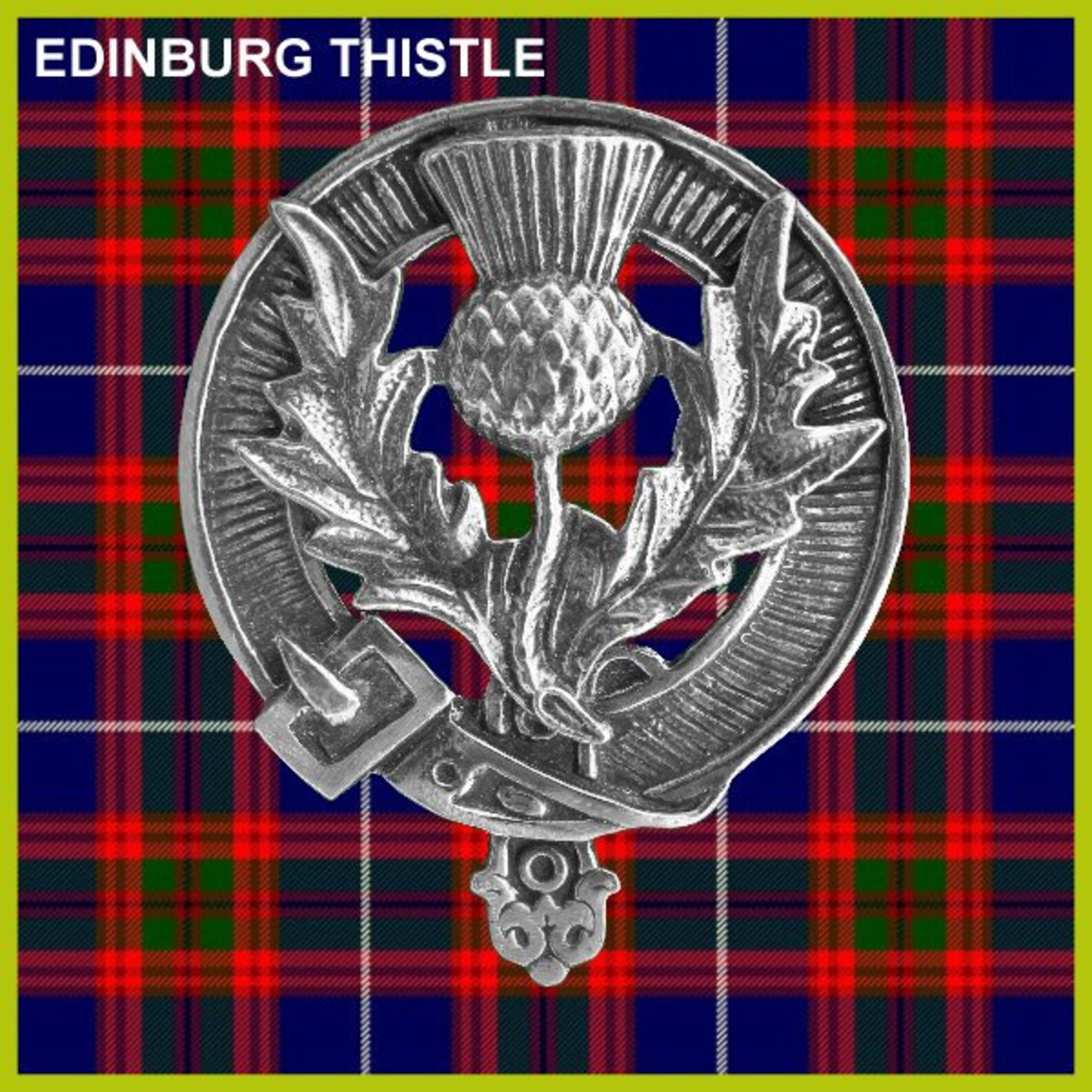 Thistle Plaid Brooch Scottish Pin - All Clans - Etsy