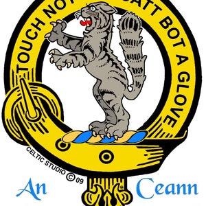 Clan Chattan Scottish Clan Crest Ring GC100 ~ Sterling Silver and Karat ...