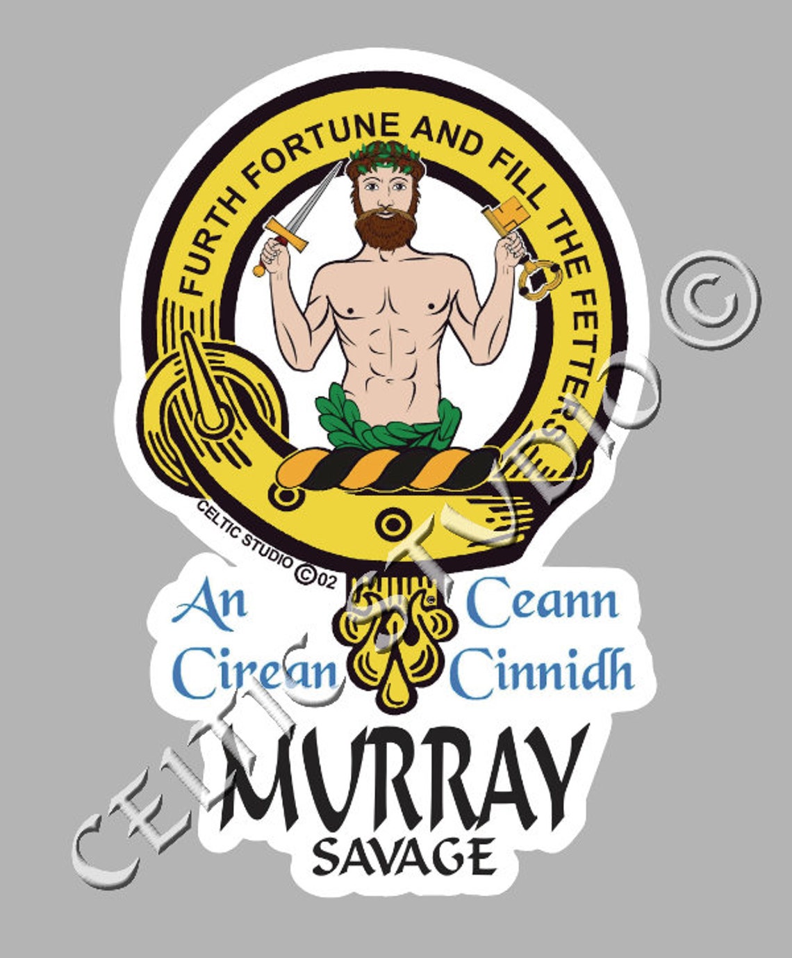 Murray (savage) Clan Crest Decal | Custom Scottish Heritage Car ...