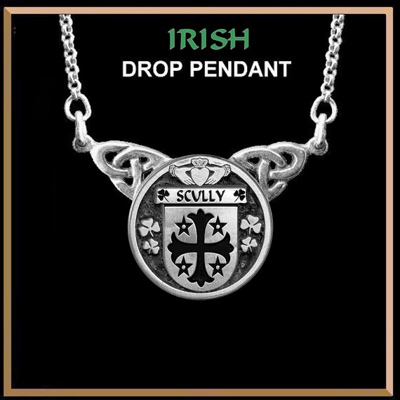 Scully Irish Coat of Arms Double Drop Pendant ILP03 - Etsy