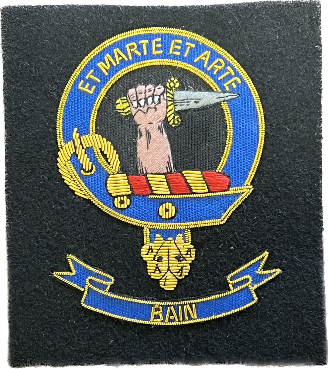 Bain Scottish Clan Embroidered Crest - Etsy