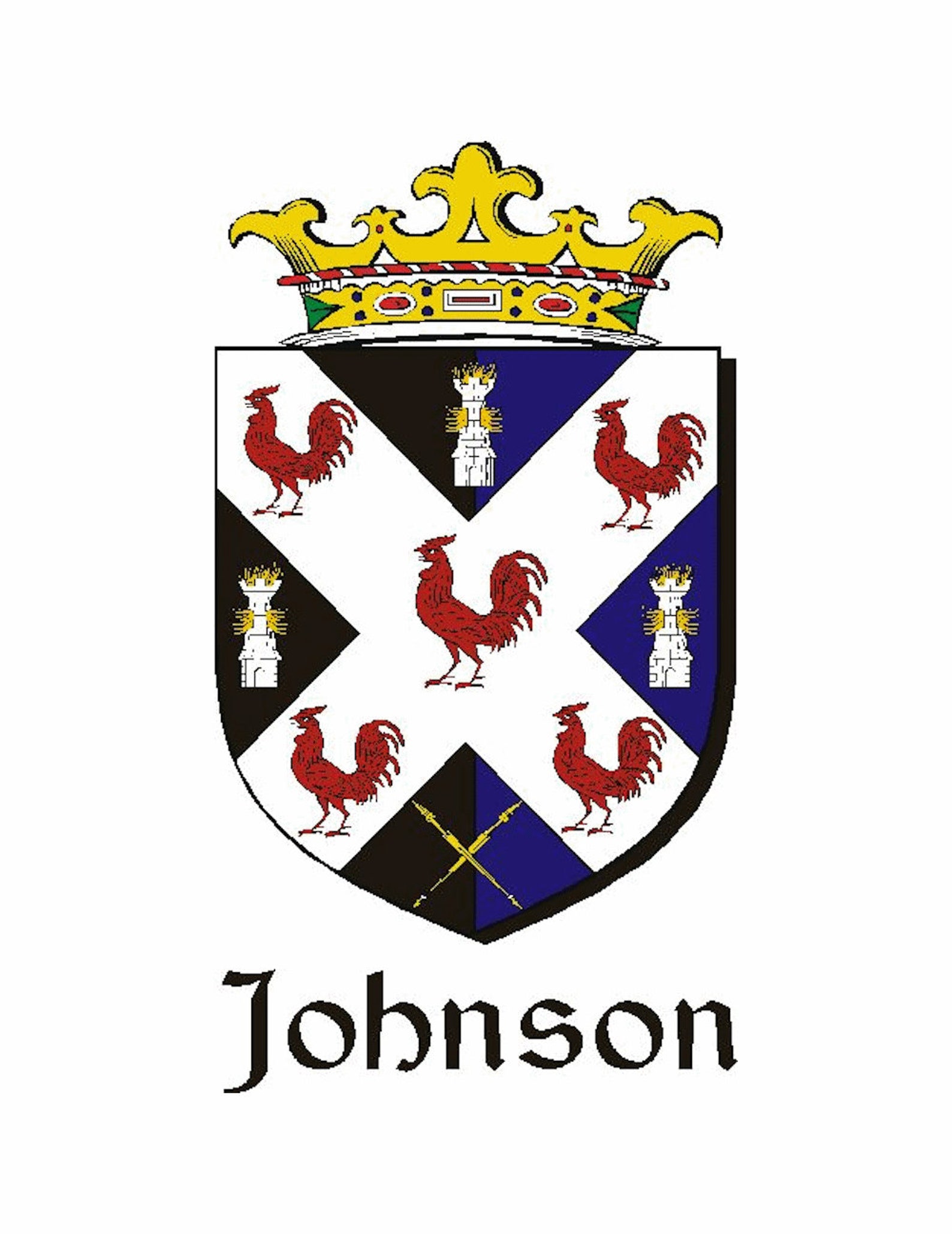 Johnson Irish Coat of Arms Gents Ring IC100 - Etsy