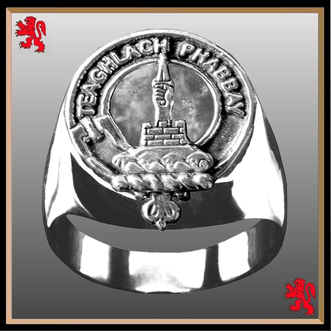 Morrison Scottish Clan Crest Ring GC100 ~ Sterling Silver and Karat ...