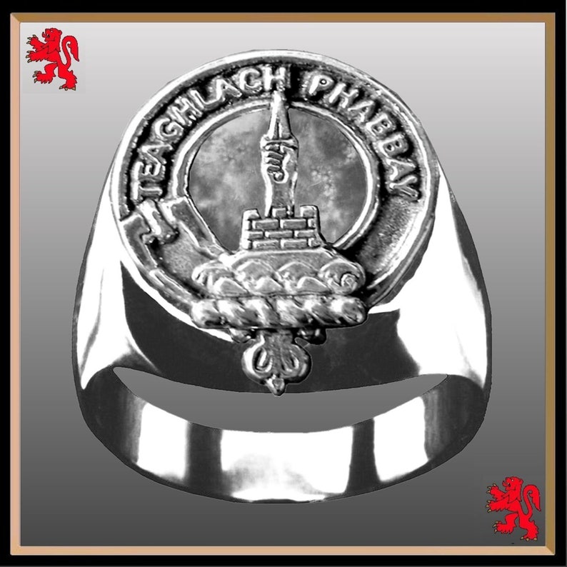 Morrison Scottish Clan Crest Ring GC100 ~ Sterling Silver and Karat ...