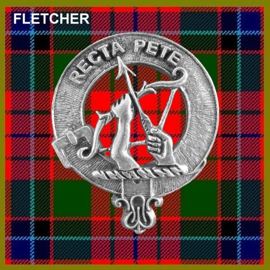 Fletcher Clan Crest Scottish Pewter Cap Badge CB01 - Etsy