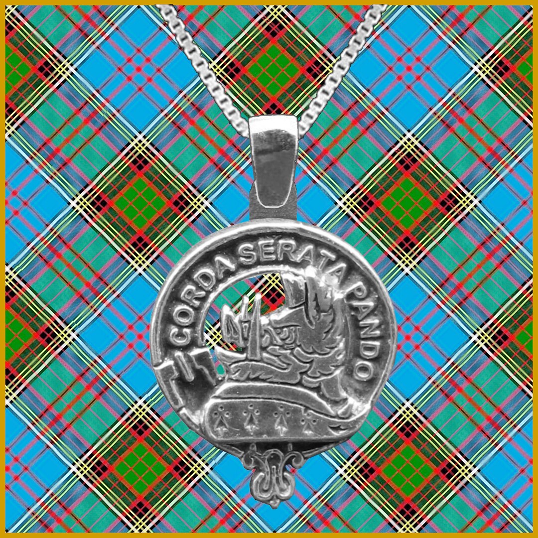 Lockhart Large 1" Scottish Clan Crest Pendant - Sterling Silver - Etsy