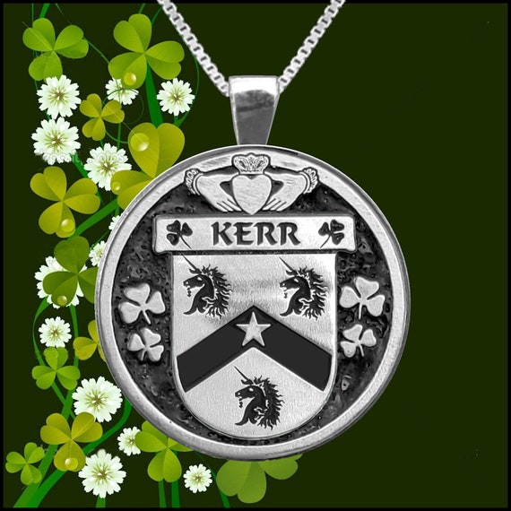 Kerr Irish Coat of Arms Disk Pendant Irish | Etsy