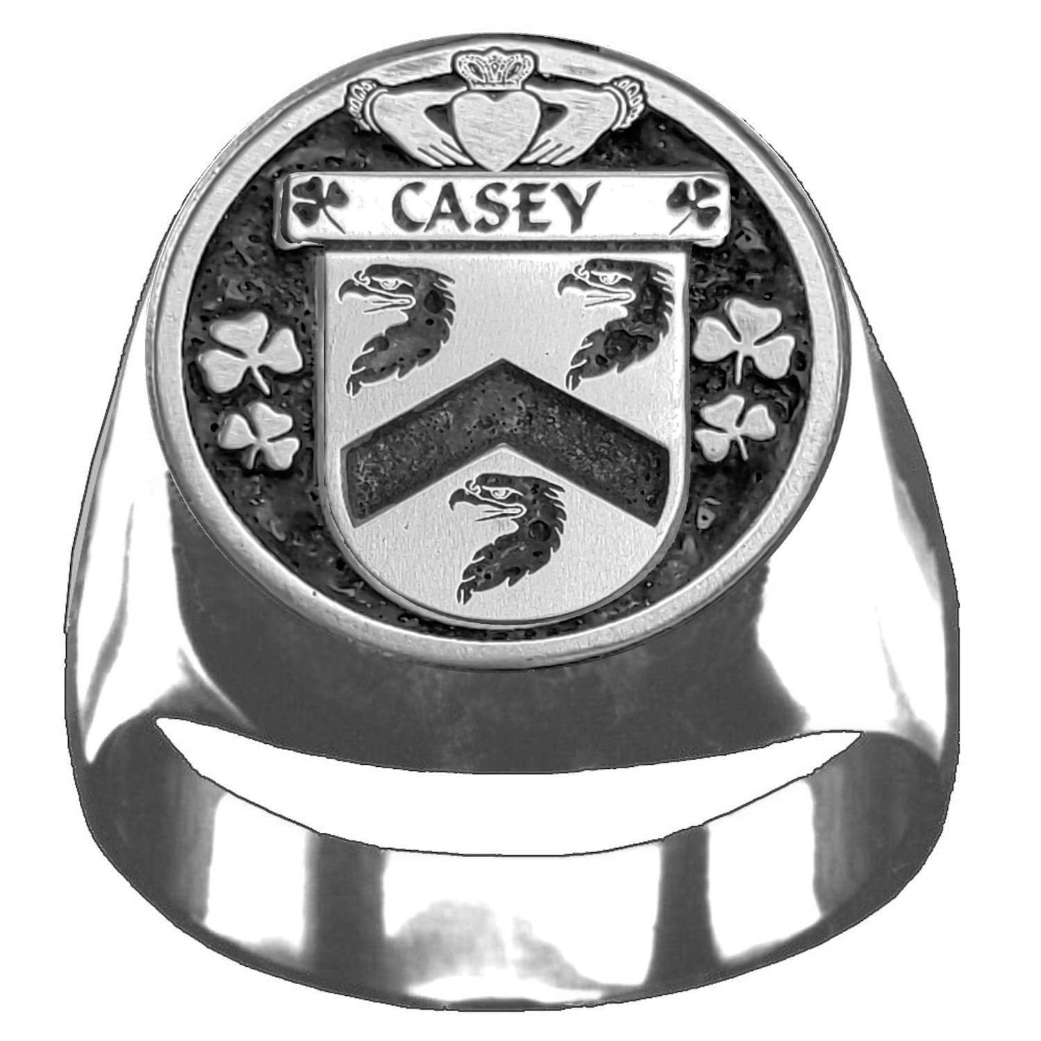 Casey Irish Coat of Arms Gents Ring IC100 - Etsy
