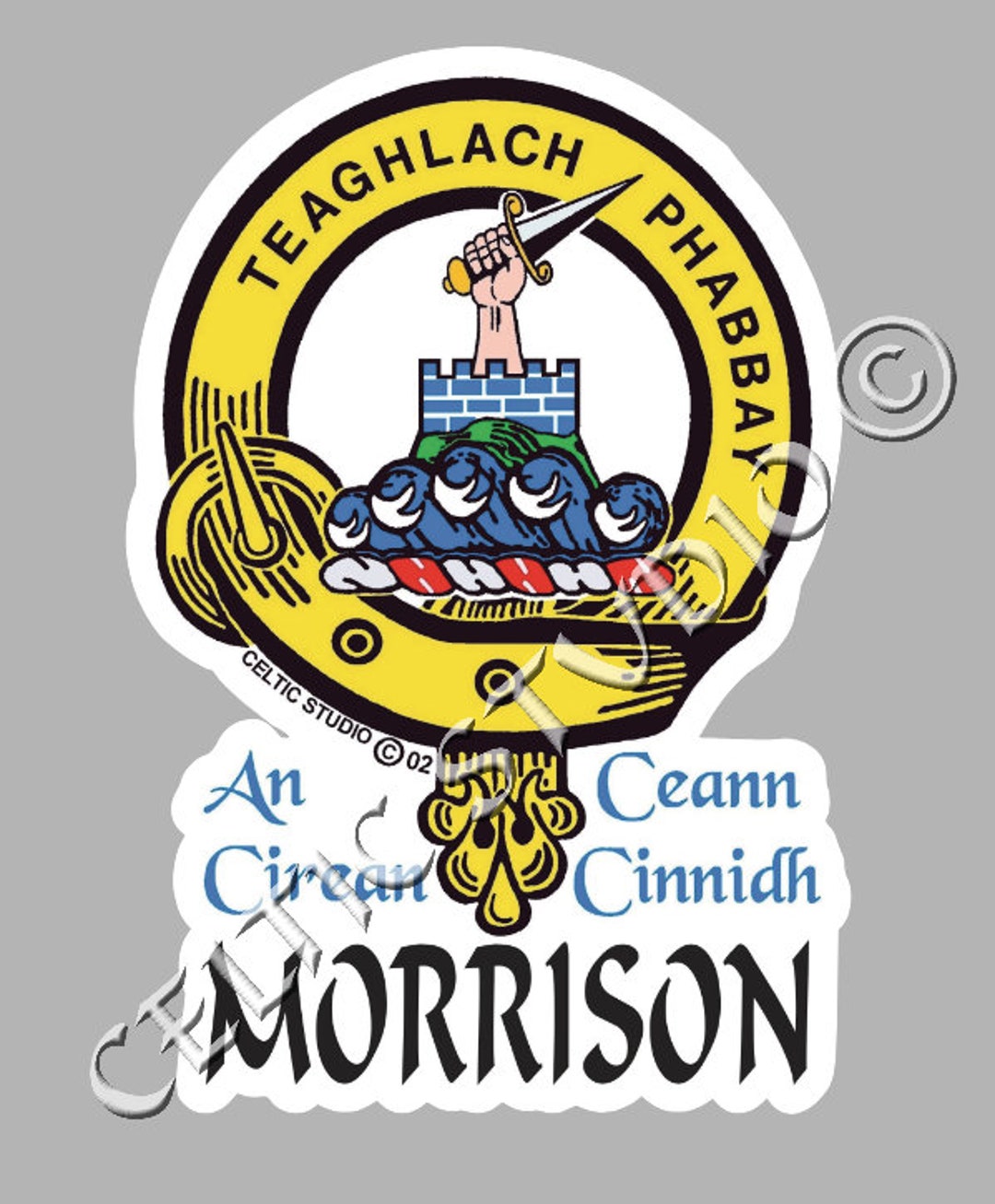 Morrison Clan Crest Decal | Custom Scottish Heritage Car & Laptop ...