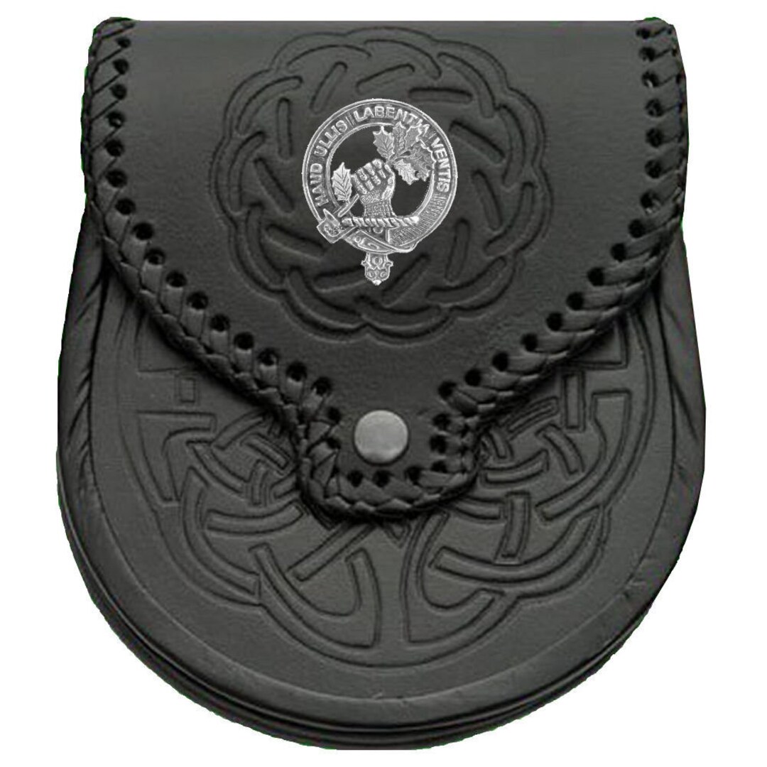 Irvine (bonshaw) Scottish Clan Badge Sporran, Leather - Etsy