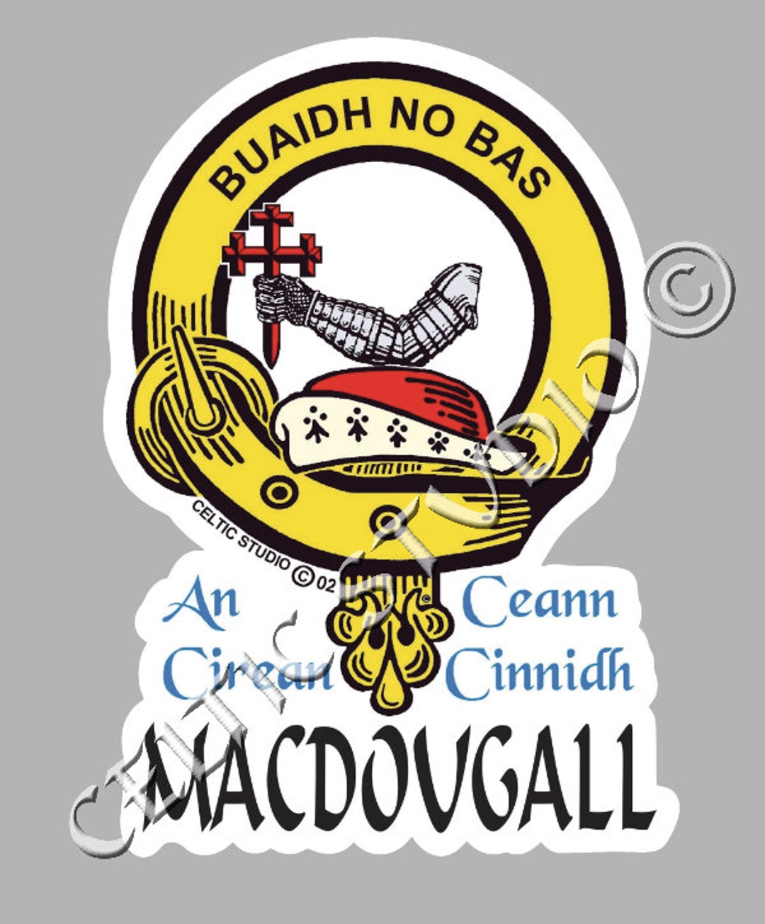 Macdougall Clan Crest Decal | Custom Scottish Heritage Car & Laptop ...
