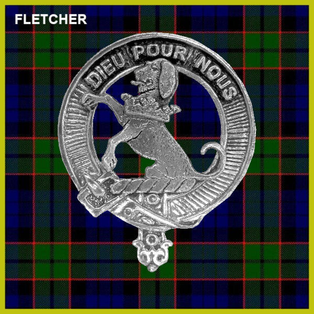 Fletcher Hound Clan Crest Scottish Cap Badge CB02 - Etsy UK