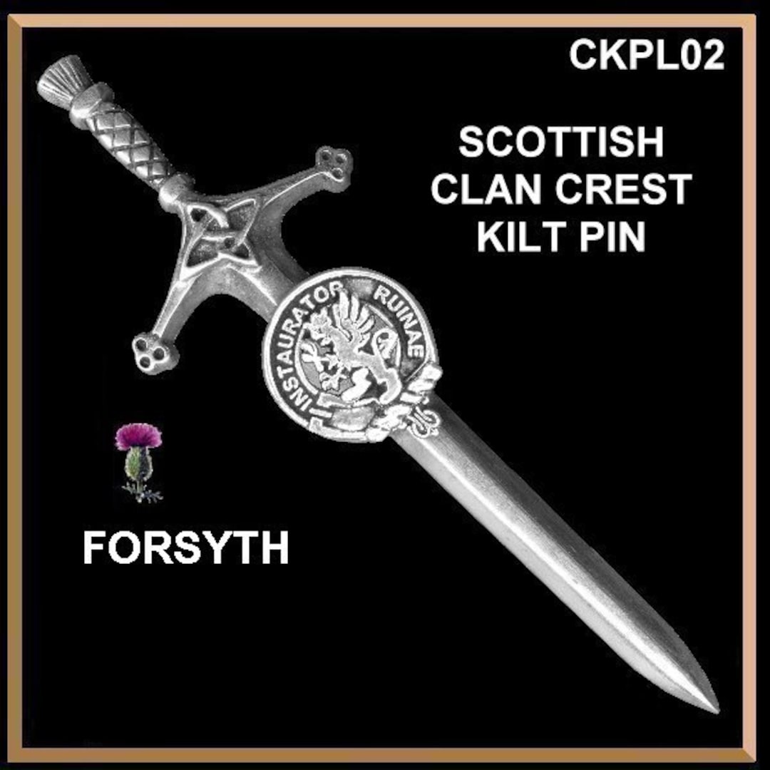 Forsyth Clan Crest Kilt Pin, Scottish Pin ~ CKP02 - Etsy