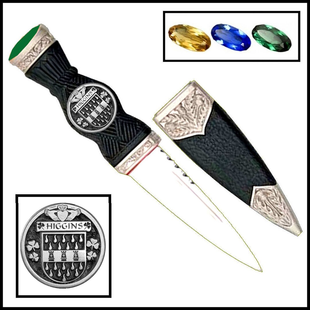 Higgins Irish Coat of Arms Disk Sgian Dubh - Etsy