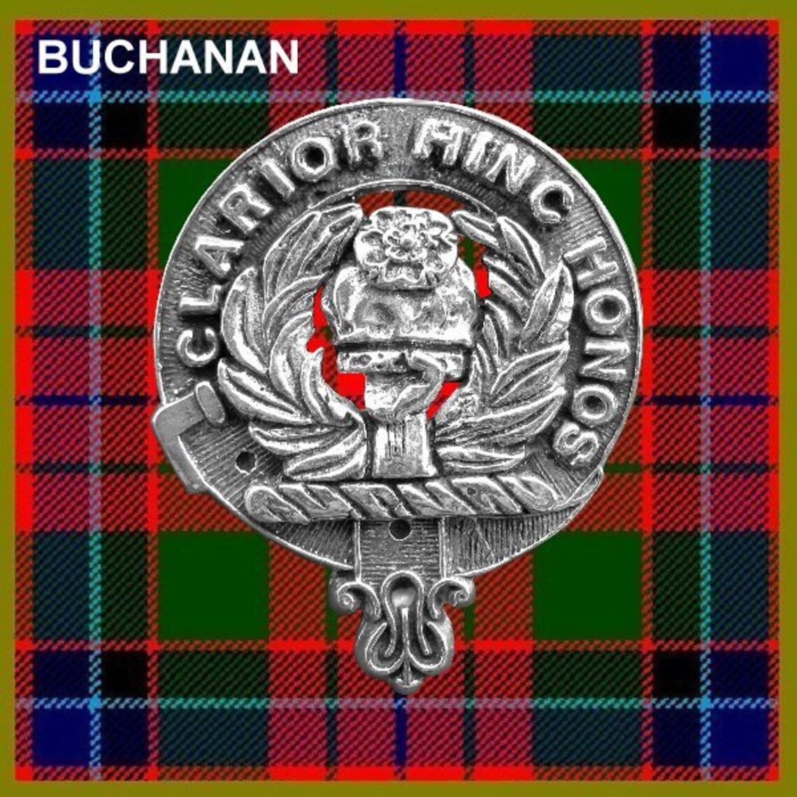 Buchanan Clan Crest Scottish Pewter Cap Badge CB01 - Etsy