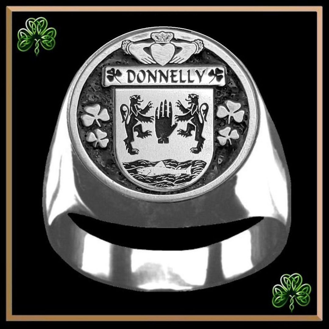 Donnelly Irish Coat of Arms Gents Ring IC100 - Etsy UK