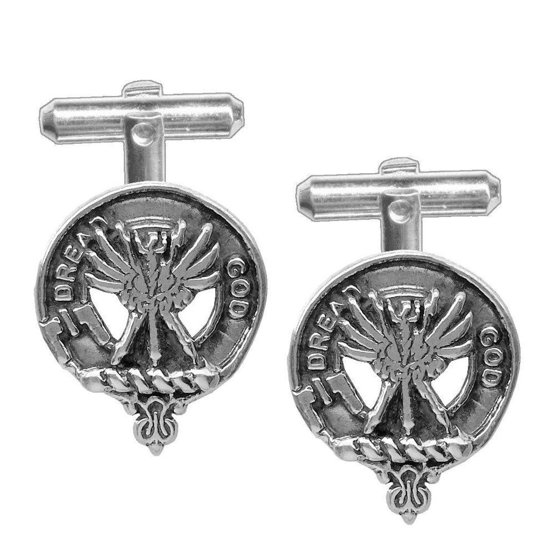 Carnegie Clan Crest Scottish Cufflinks; Pewter, Sterling Silver and ...