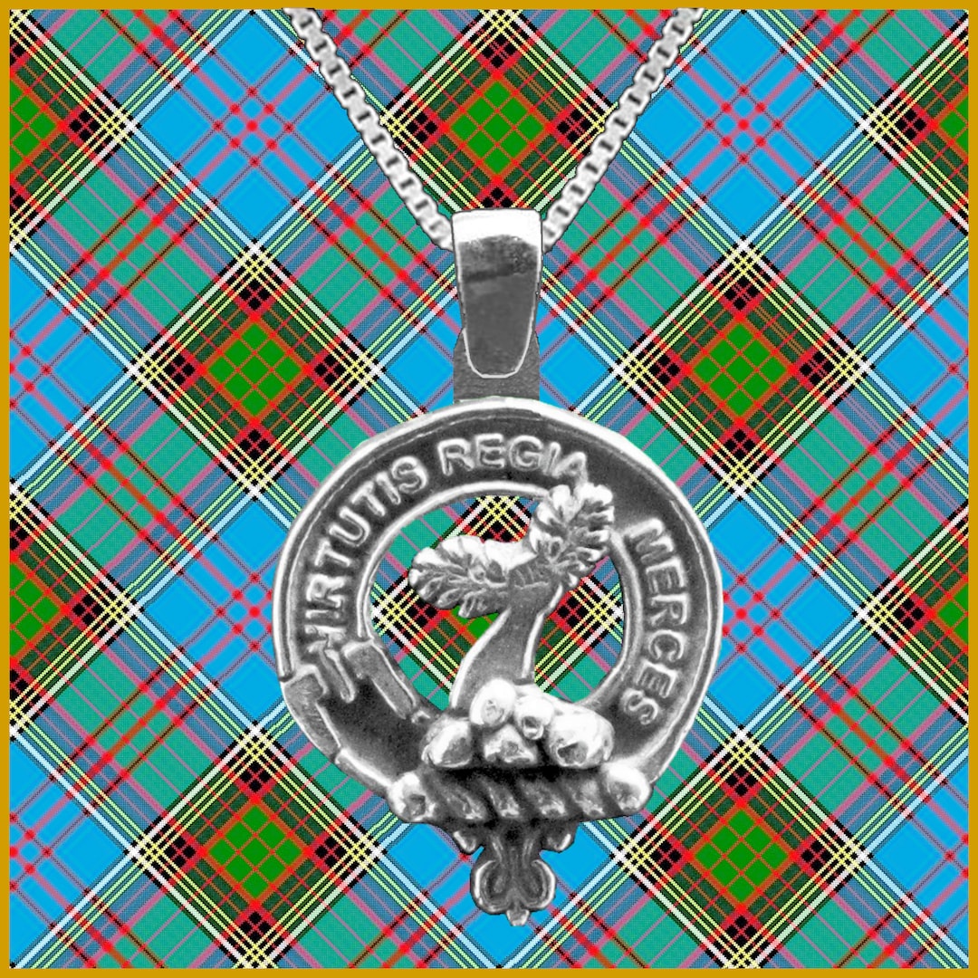 Skene Large 1" Scottish Clan Crest Pendant - Sterling Silver - Etsy