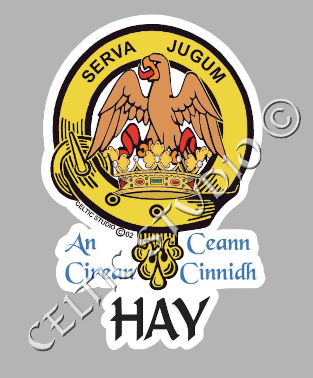 Hay Clan Crest Decal | Custom Scottish Heritage Car & Laptop Stickers ...