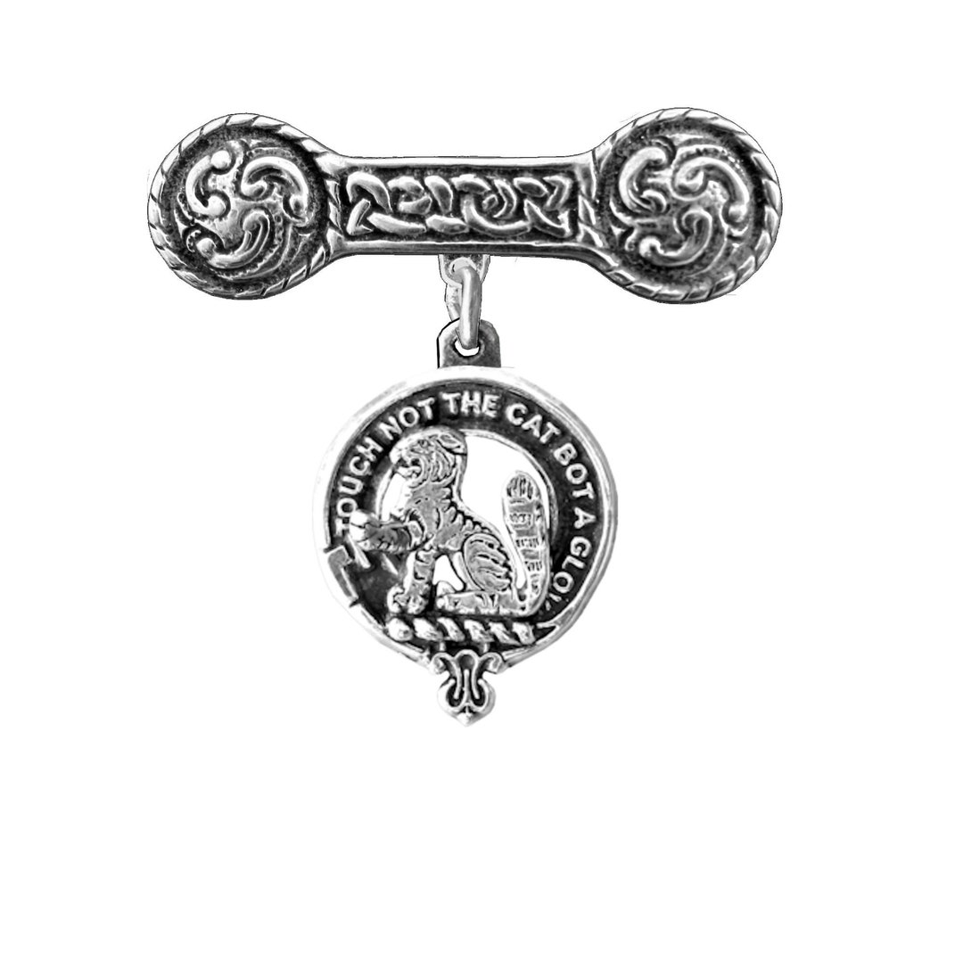Gow Clan Crest Iona Bar Brooch - Sterling Silver - Etsy UK